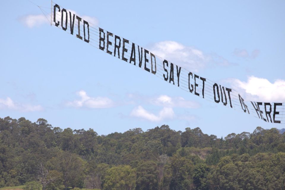 Banner flown over I'm A Celebrity jungle calling for Matt Hancock’s ...