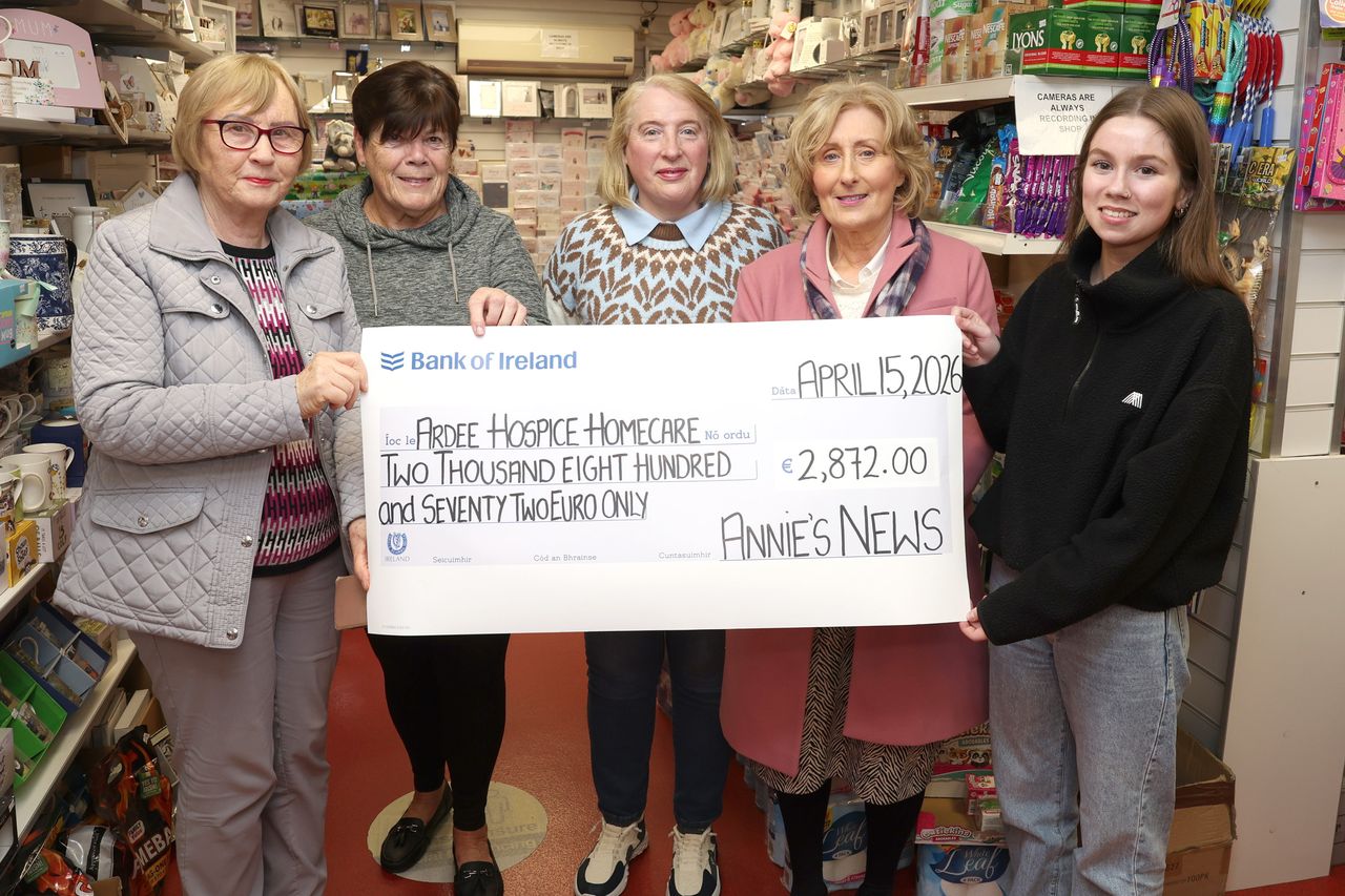 Ardee shop marks 25 years of hospice fundraising with easter raffle ...