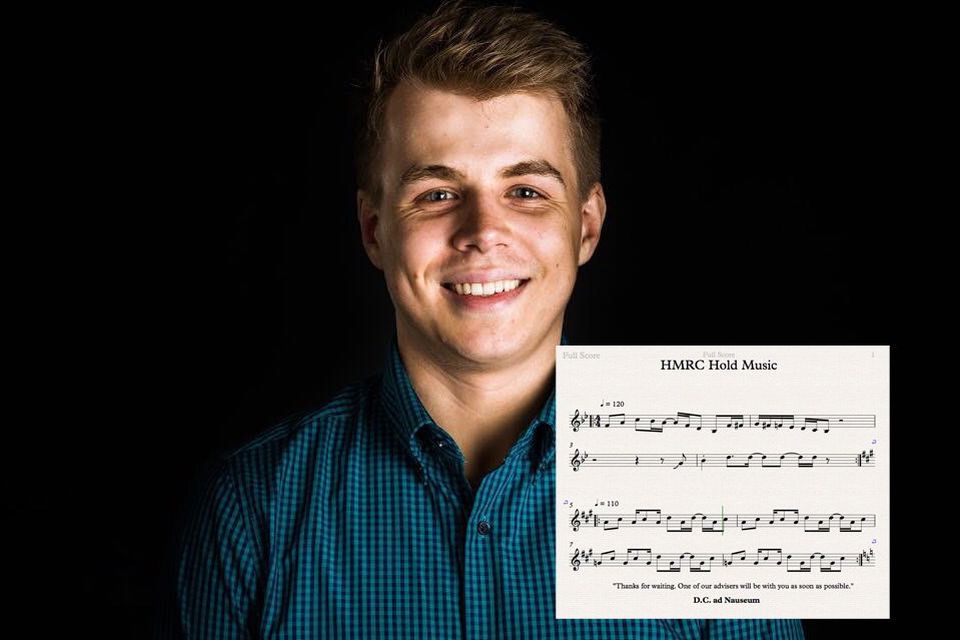 Musician gets so bored waiting on a call he transcribes the hold music ...