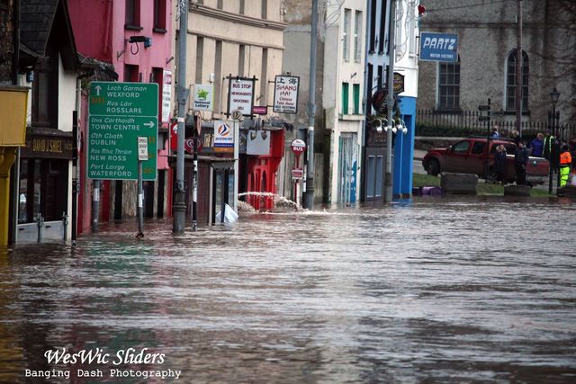 Storm Frank: Drone footage shows extent of flooding across Enniscorthy ...