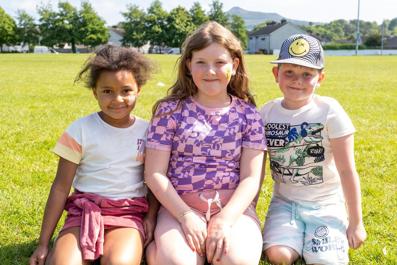 Pictures show Little Bray Community Centre Afterschool’s fun sports day ...