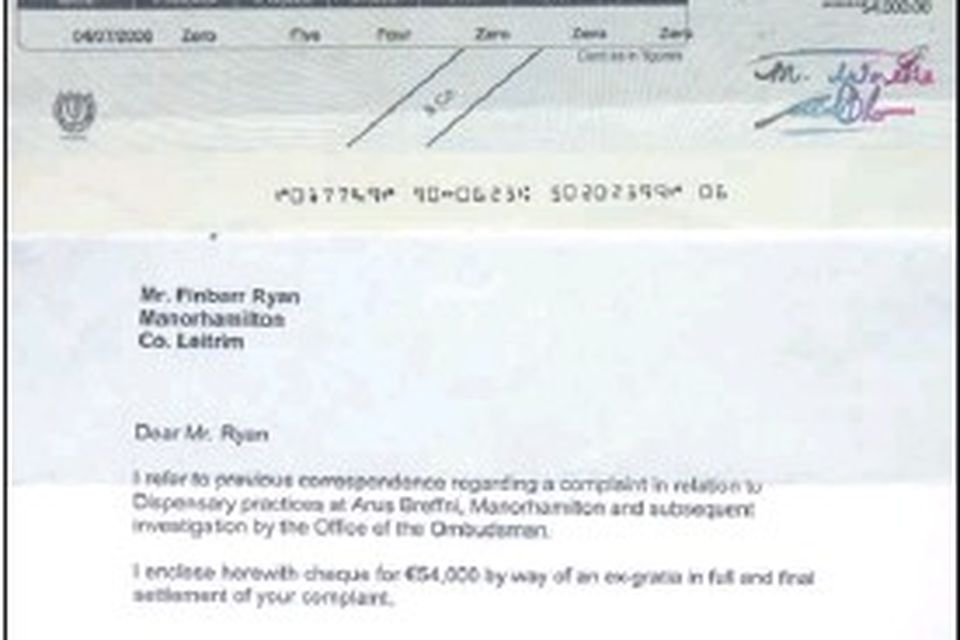 Cheque issued to pharmacist by HSE following inquiry | Irish Independent
