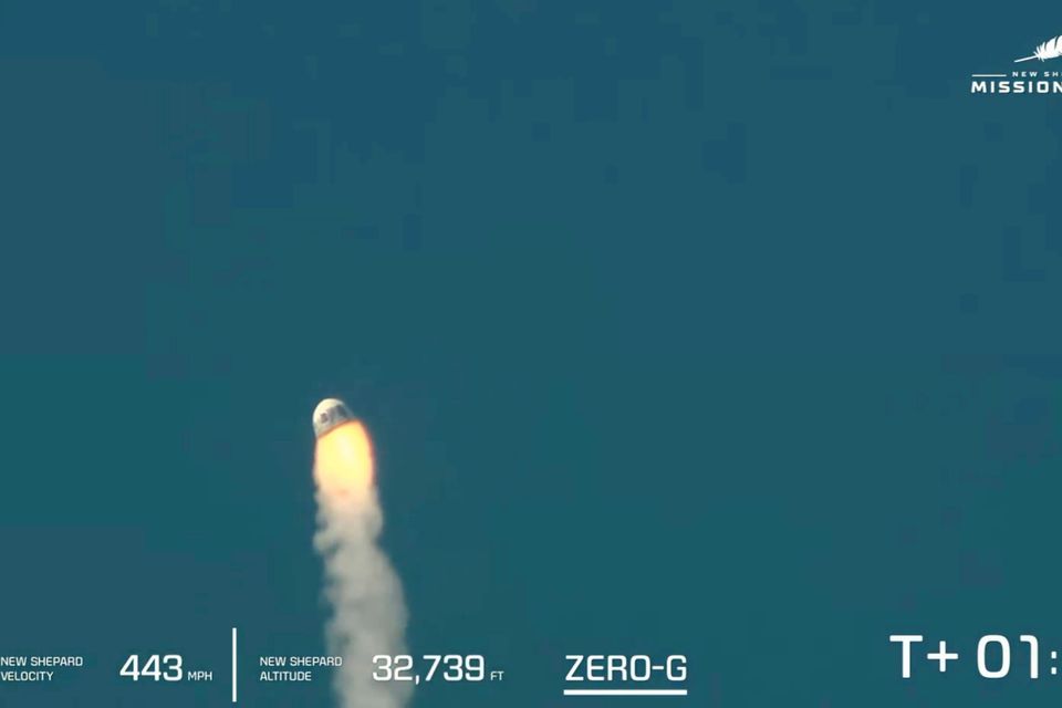 Bezos rocket fails during lift-off with only experiments aboard | Irish ...