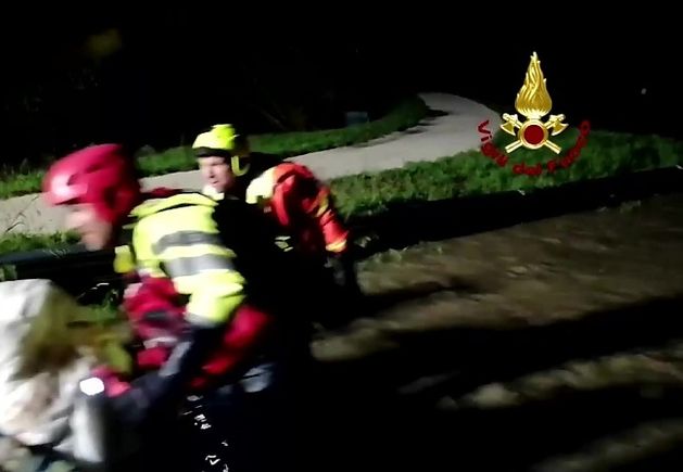 Footage released by rescue workers shows extensive flooding in Italy ...