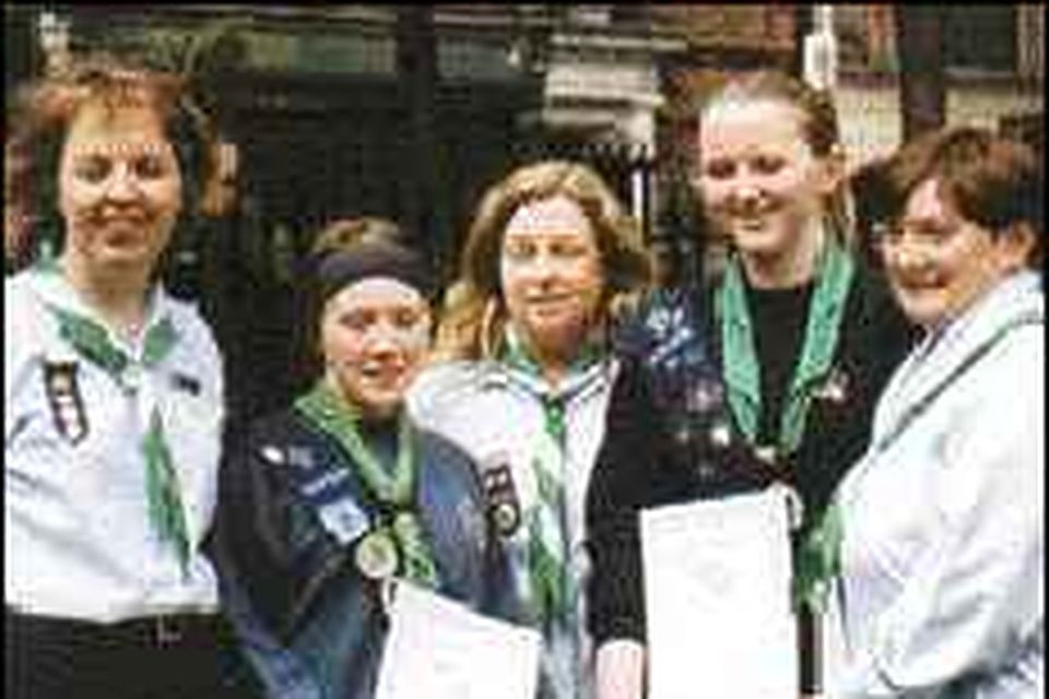 Its gold for local girl guides Aisling and Tara and theyre worth it ...