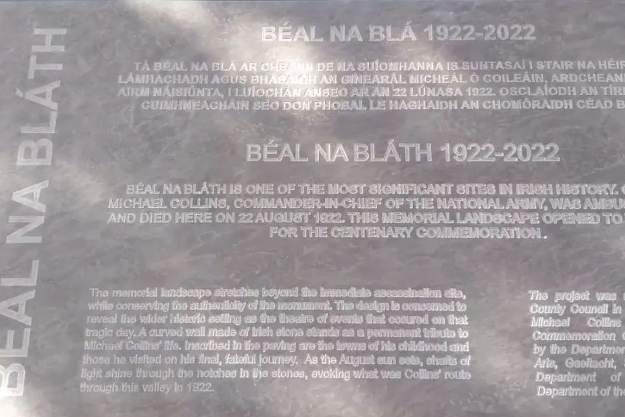Valentia slate to the fore in renovated Béal na Bláth monument marking ...