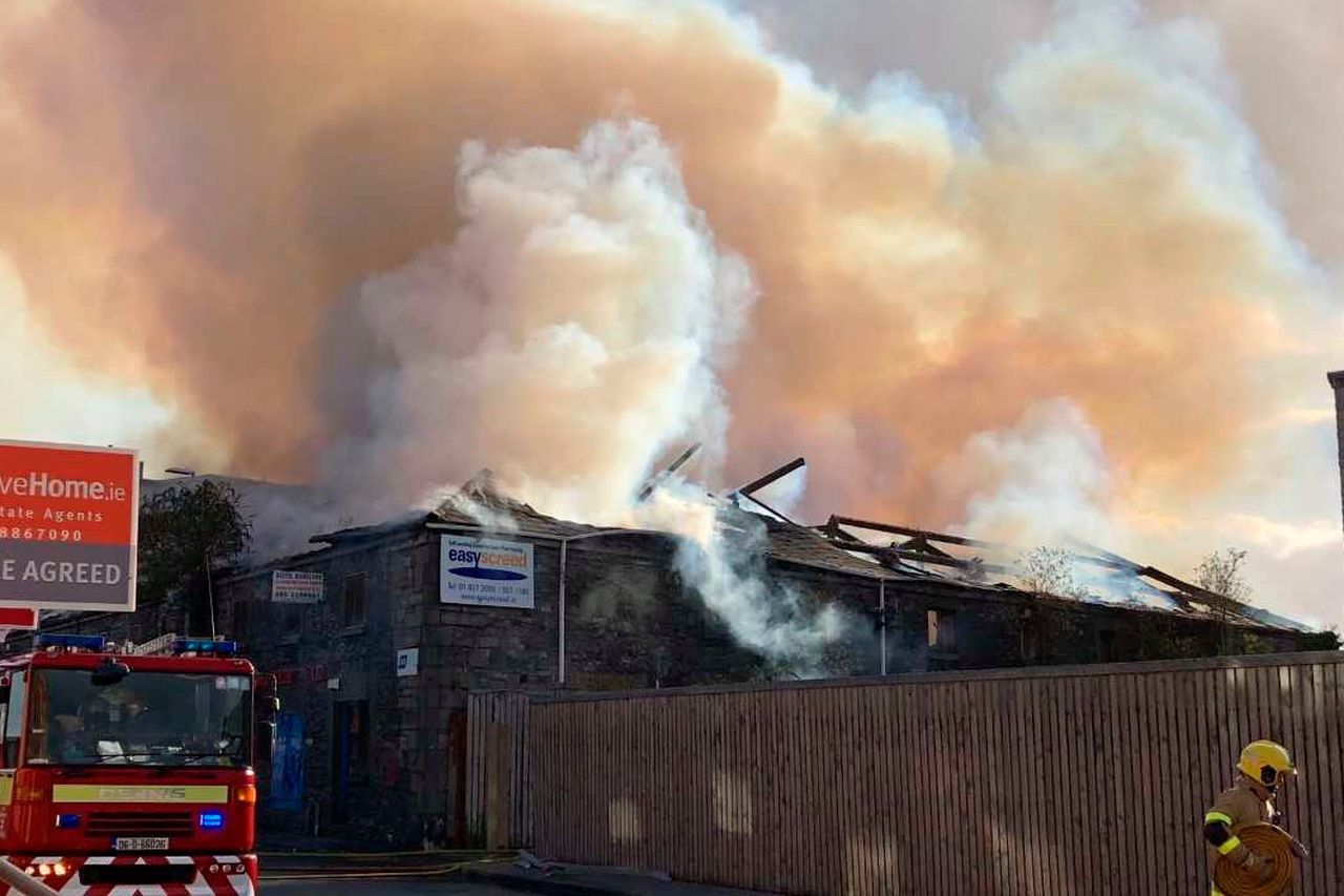 Seven units of Dublin Fire Brigade called to battle large blaze on ...