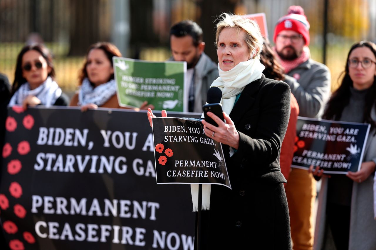 Sex And The City Star Cynthia Nixon Joins Hunger Strike Outside White