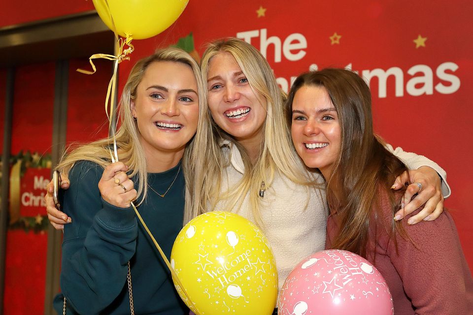 Tears, laughter and hugs at Dublin Airport as the Irish rovers return ...