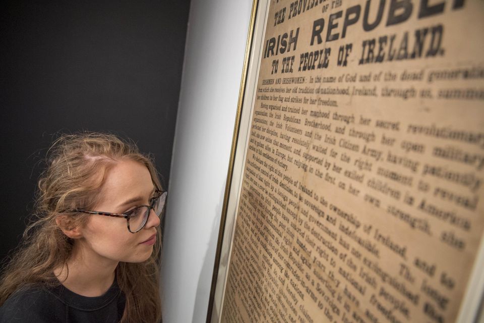 Original copy of 1916 Proclamation kept by James Connolly stretcher ...