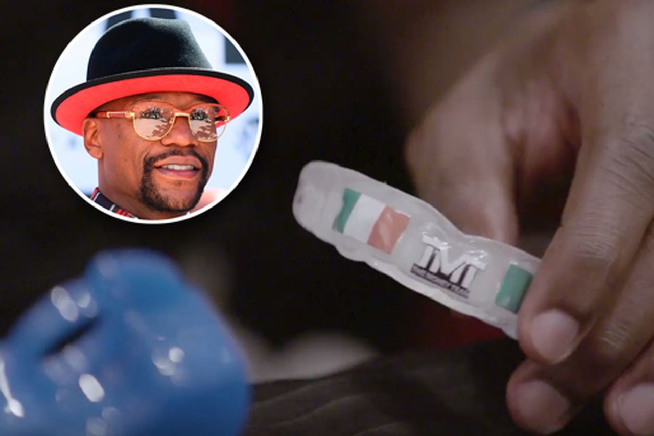 WATCH - Floyd Mayweather shows us the 'Irish' mouthguard he may wear in ...