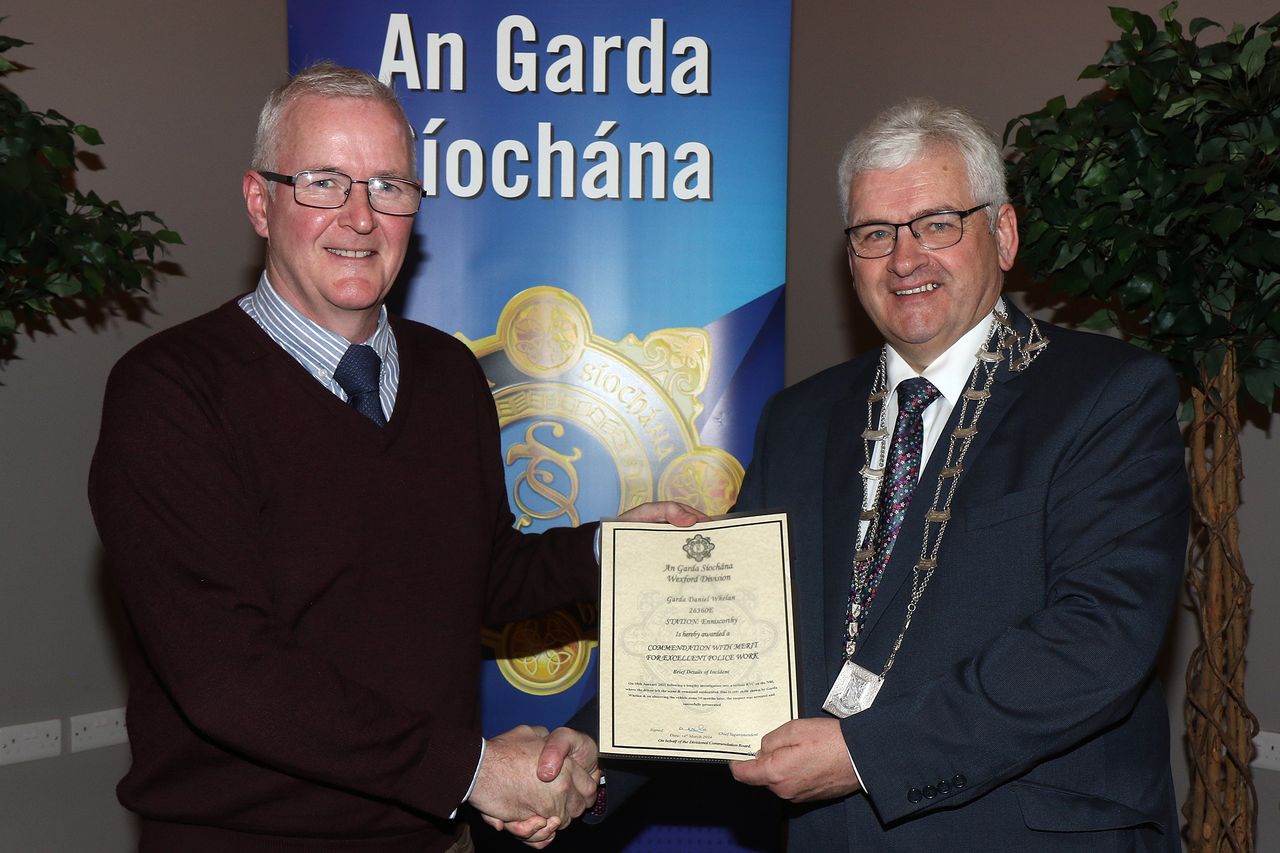 Bravery and dedication of Wexford gardaí recognised at Divisional ...