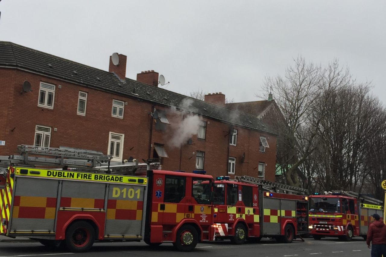 Four units of Dublin Fire Brigdage attend scene of house fire in North ...