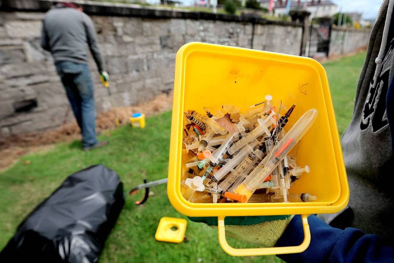 Shocking images show blood-filled syringes as drug addicts litter ...
