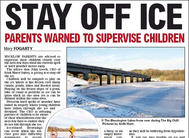Stay off ice: Parents warned to supervise children | Irish Independent