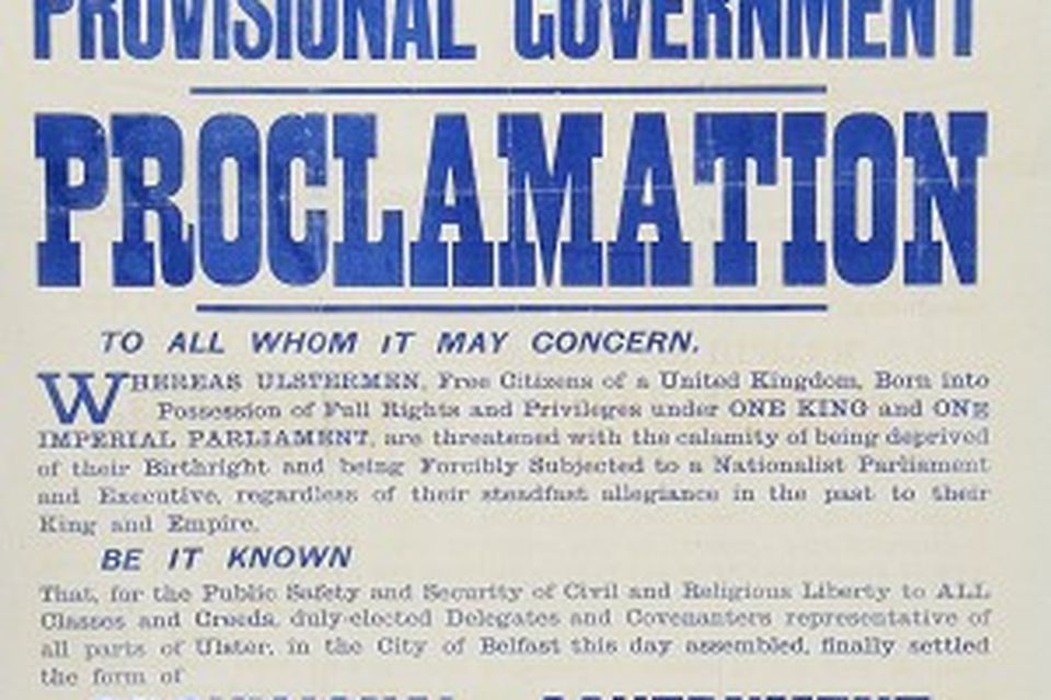 Rare unionist poster up for sale | Irish Independent