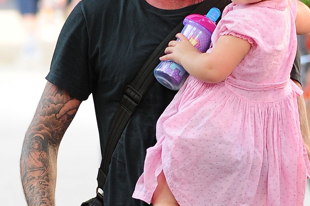Look how she’s grown! Dad David Beckham teaches Harper how to ride a ...