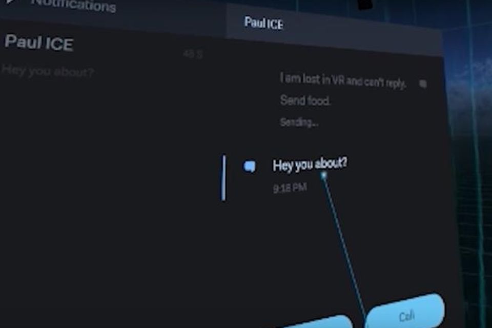 Video shows what it's like to call and text in VR | Irish Independent