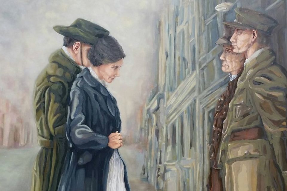 Painting of woman airbrushed from GPO Rising surrender unveiled in ...