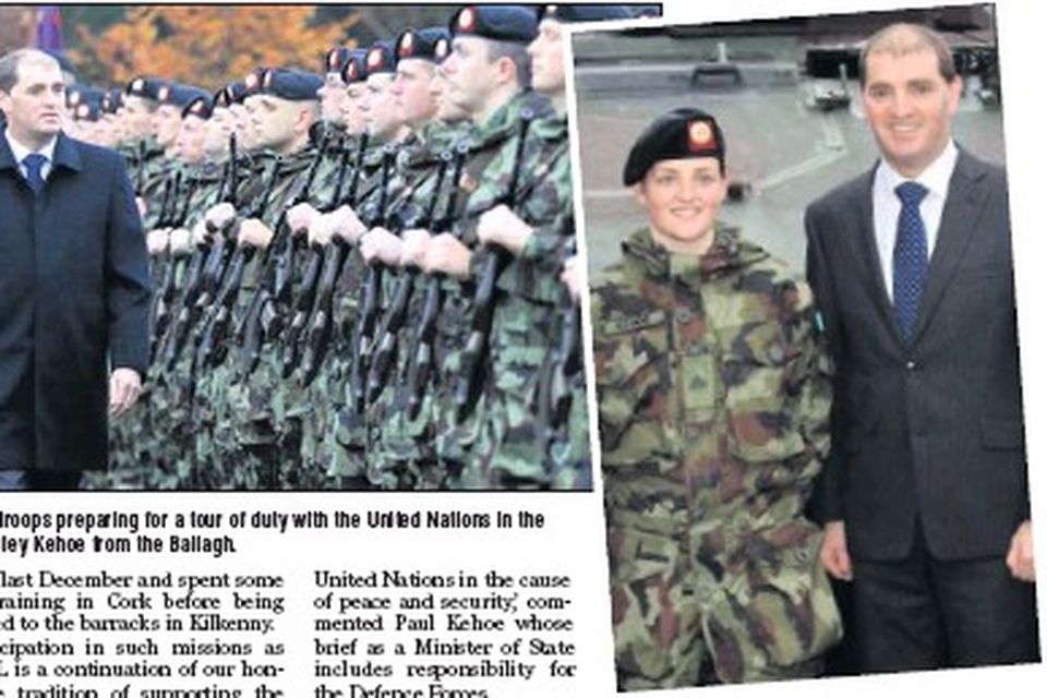 Inspecting the troops a family affair for Kehoe | Irish Independent