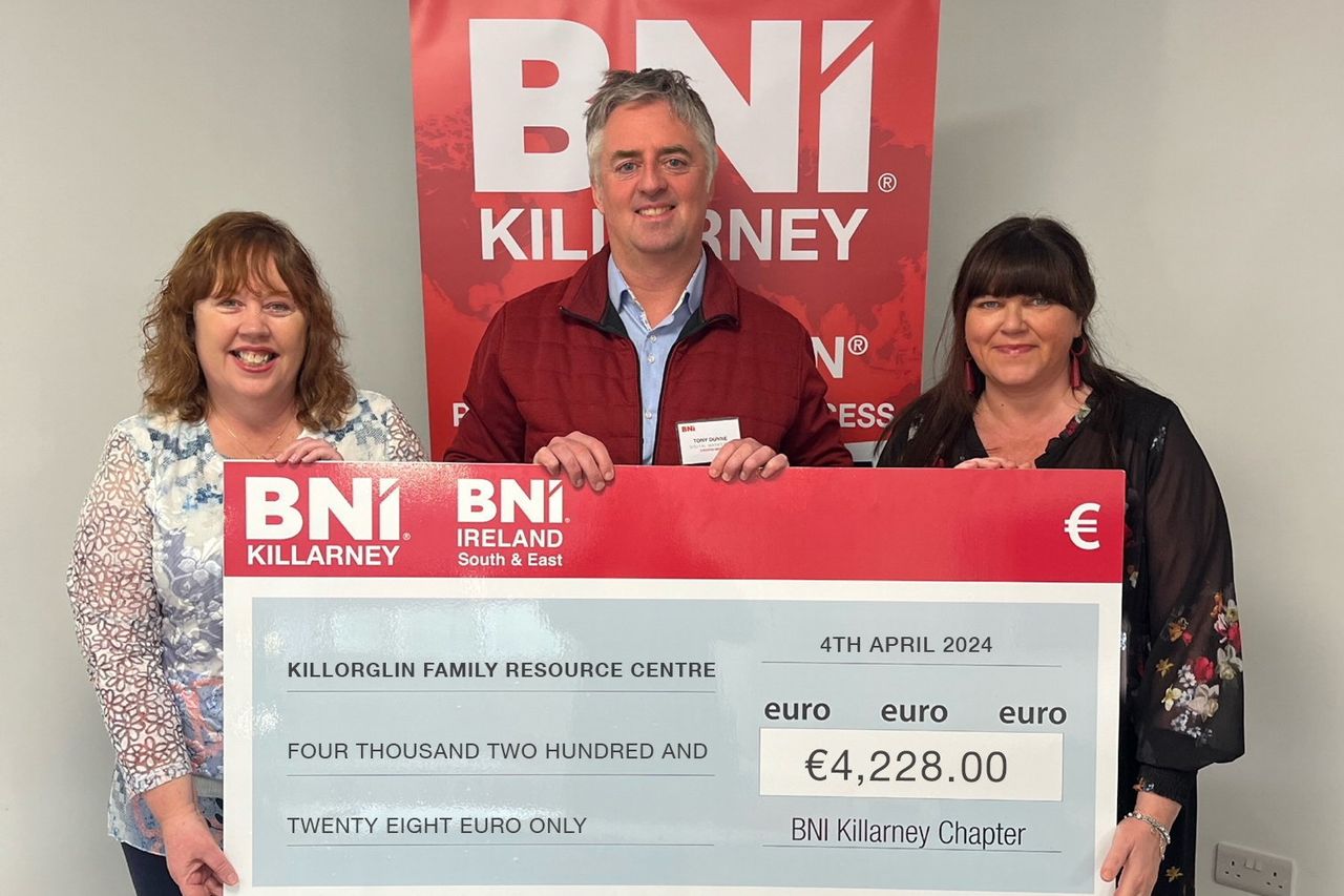 Killarney’s BNI Chapter presents cheque of over €4k to Killorglin ...