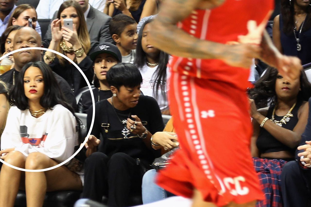 The love triangle continues! Rihanna 'back with Drake' then cheers on ...