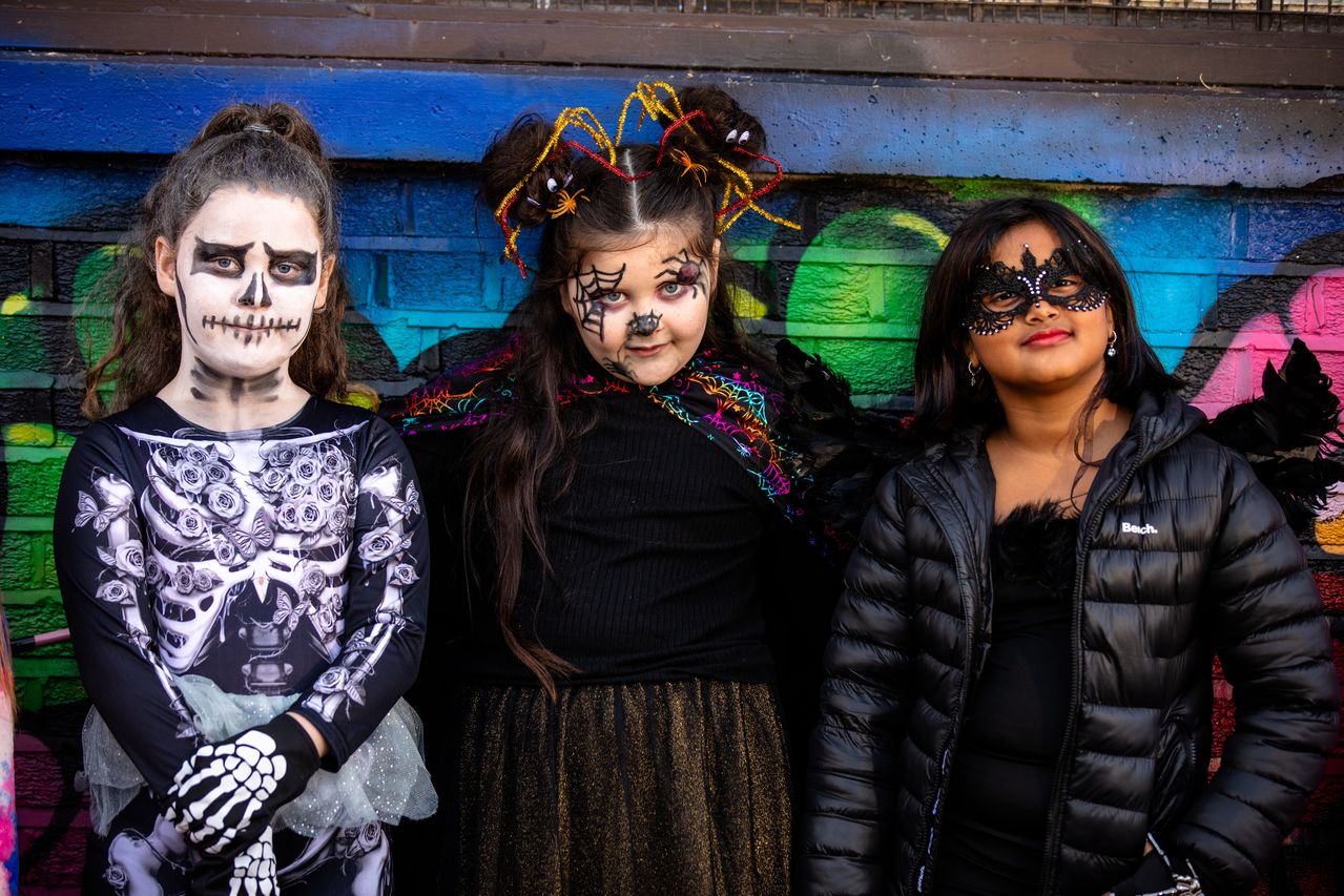 Spooky witches and skeletons on show as school kids dress up for ...