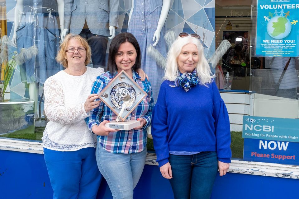Bray charity shop manager wins national award for window display ...