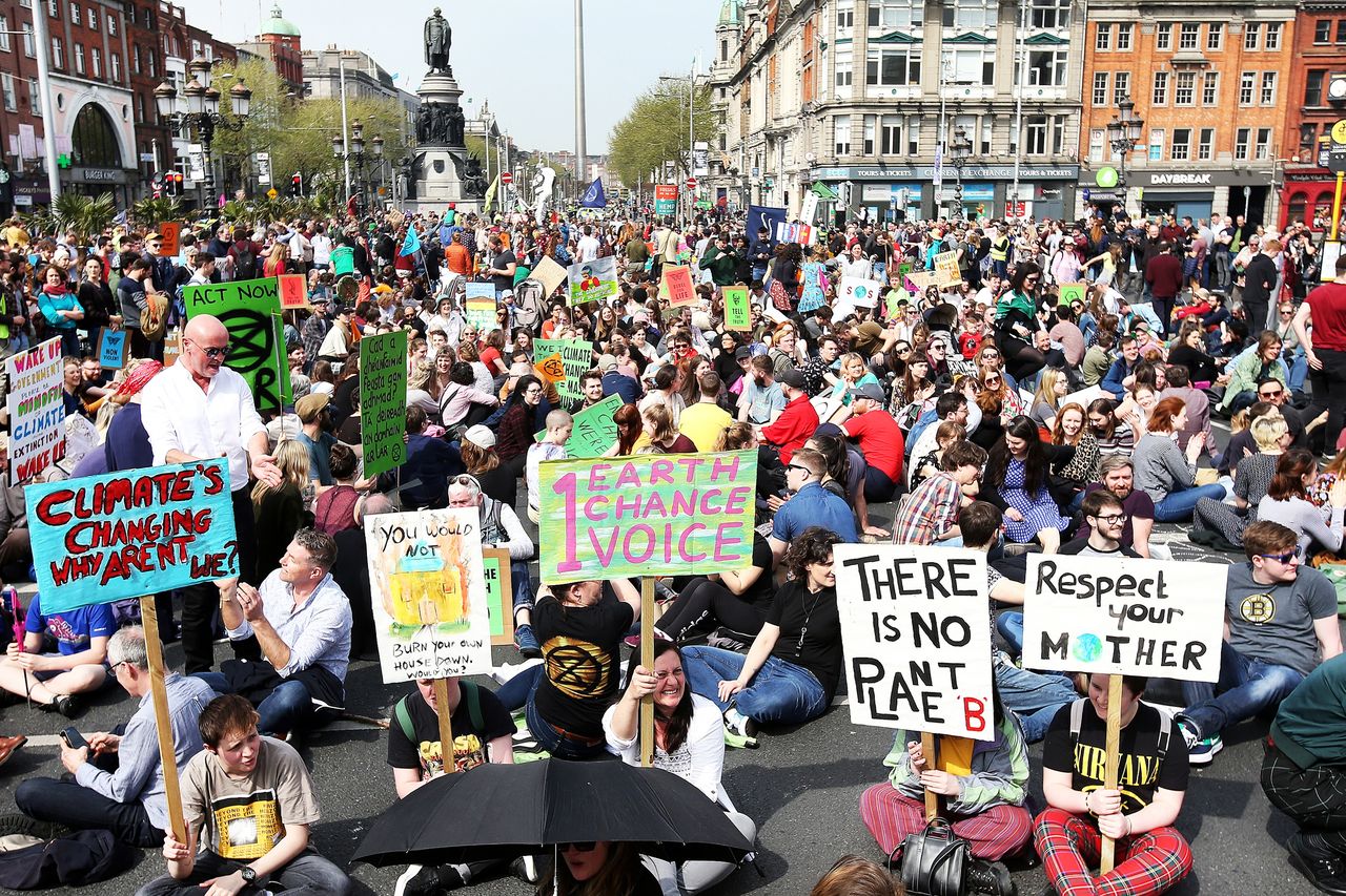 In Pictures: The Extinction Rebellion protest in Dublin's city centre ...