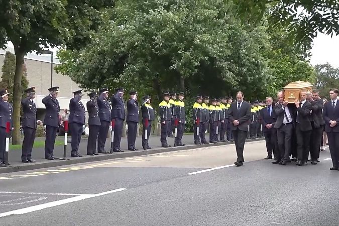 Gardaí form a guard of honour at the funeral of Detective Garda Deirdre ...