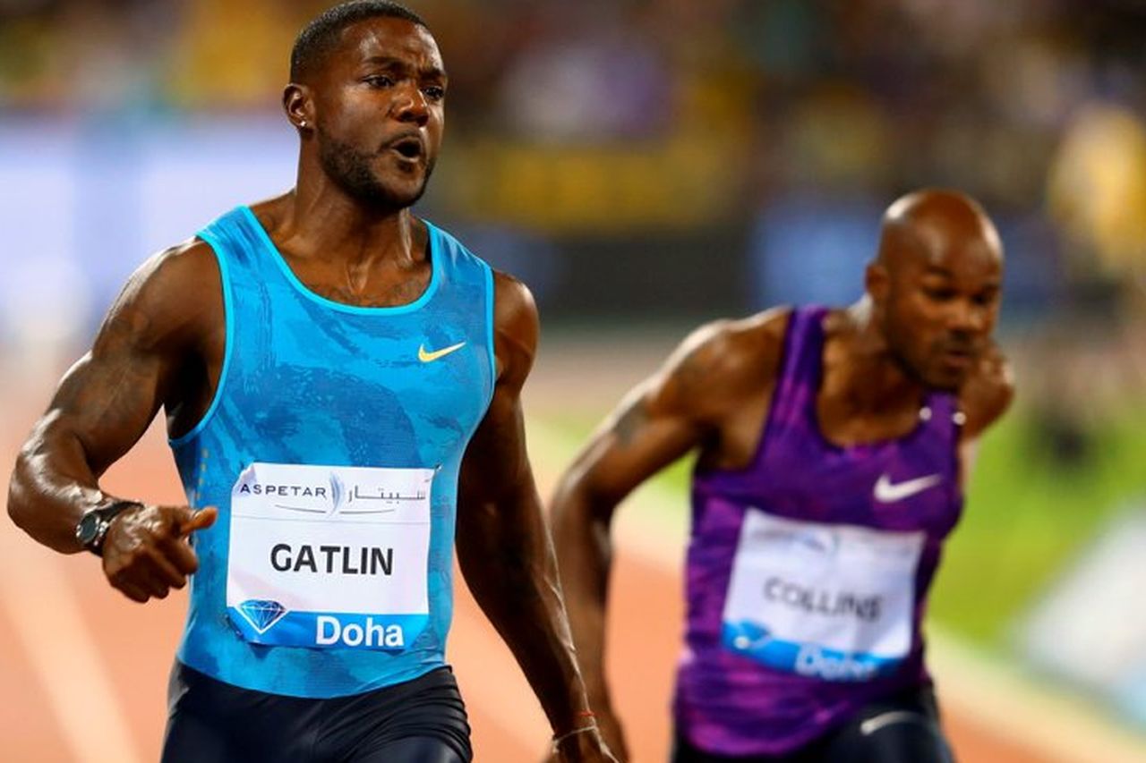 Drug cheat Justin Gatlin runs the fourth fastest 100m in history in ...