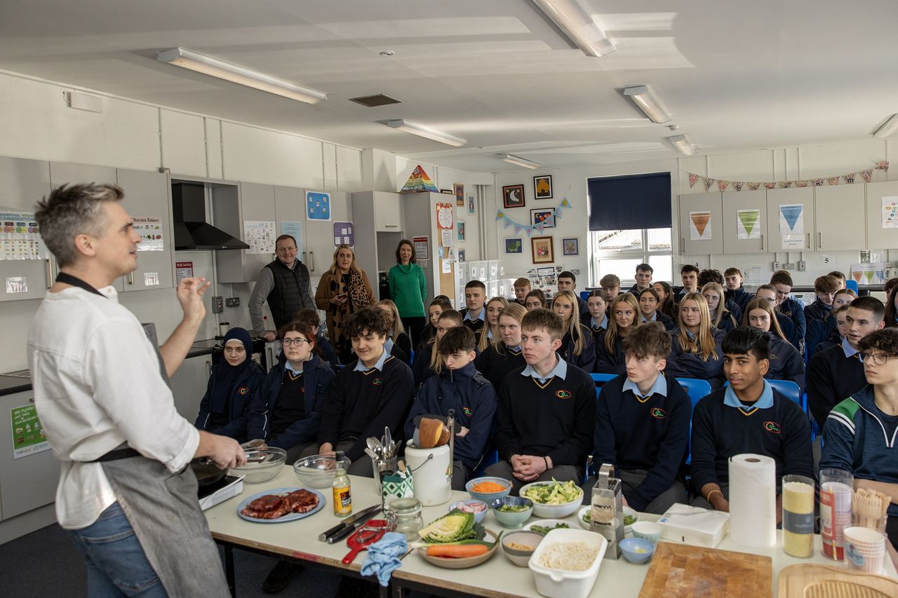 Chef Donal Skehan inspires Wicklow students beyond cooking | Irish ...