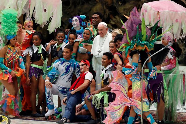 In Pictures: Pope participates in circus act at the Vatican | Irish ...
