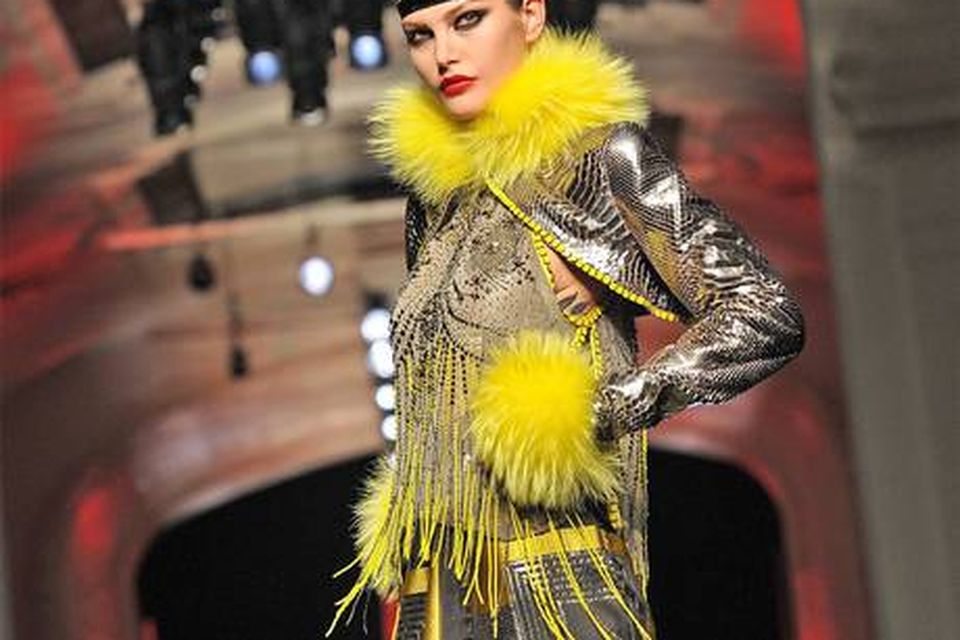 Twist in the tails: Gaultier lights up the Paris catwalk | Irish ...