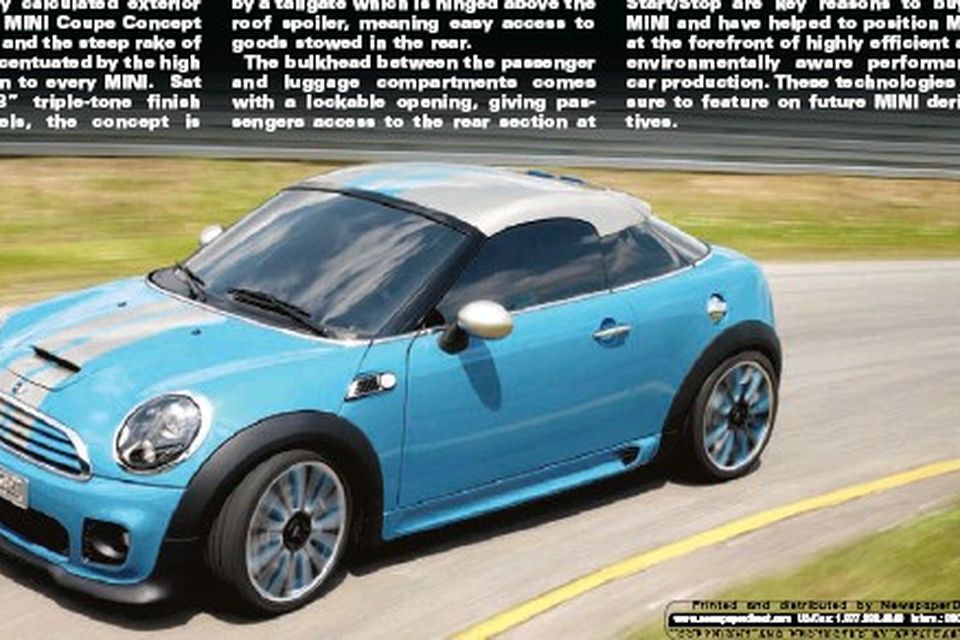 New MINI Coupe Concept is dynamic and agile | Irish Independent