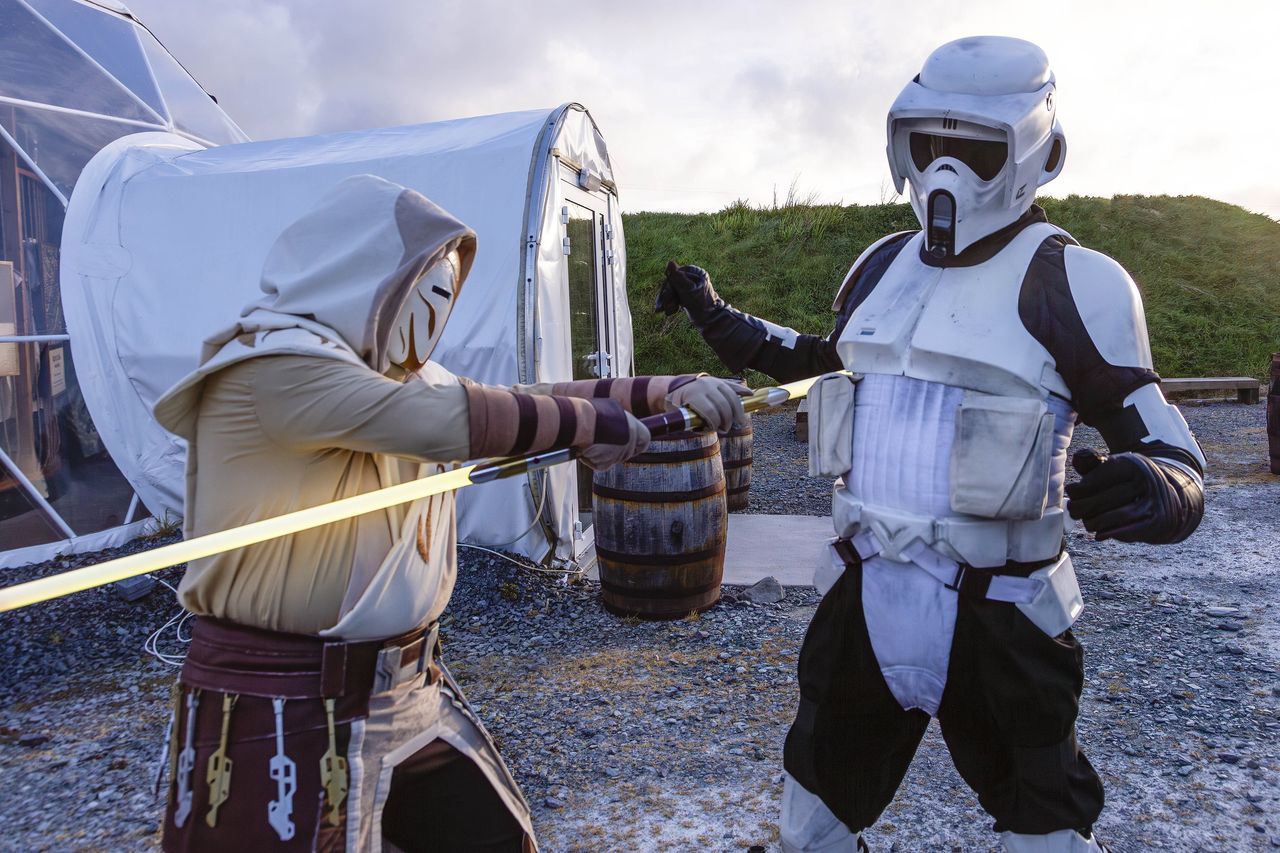 See photos as Kerry invaded by stormtroopers amid Star Wars-inspired ...