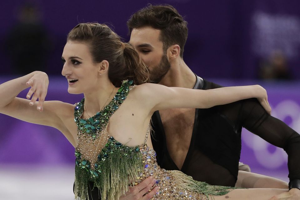 French ice dancer suffers Olympics wardrobe malfunction on live TV ...