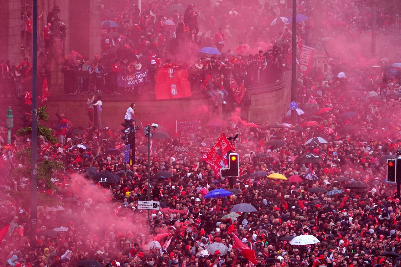 Watch: Liverpool celebrate Premier League success with fans in city ...