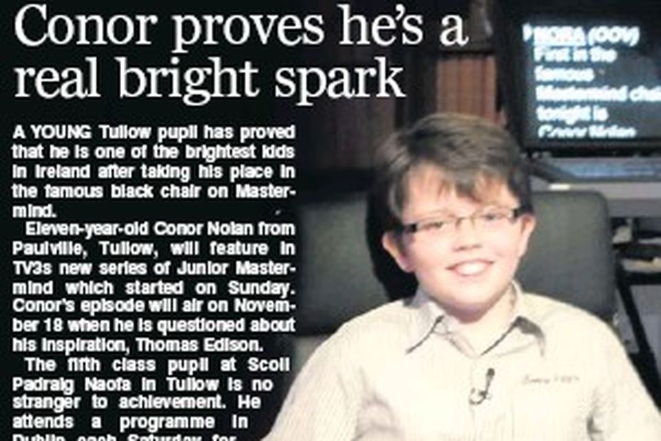 Conor proves he's a real bright spark | Irish Independent