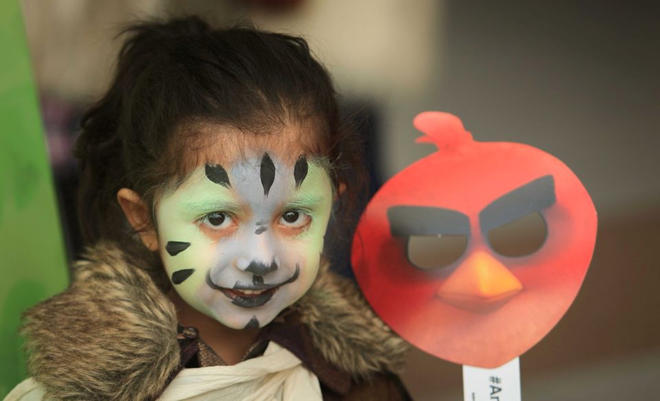 Angry Birds Face Painting