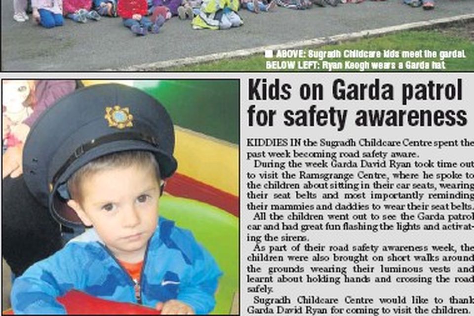 Kids on Garda patrol for safety awareness | Irish Independent