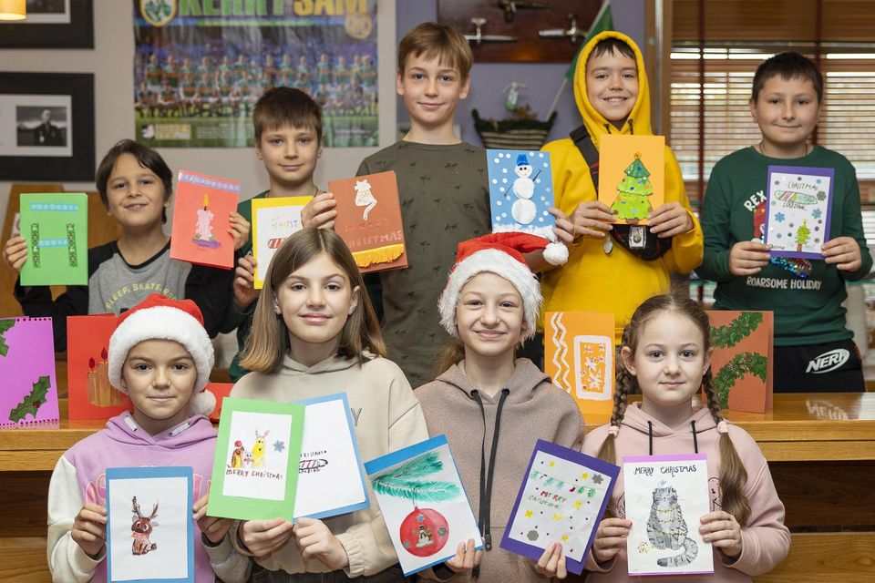 Ukrainian children in Killarney send Christmas cards to thank the ...