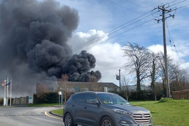 Major fire in New Ross at furniture premises as emergency services ...