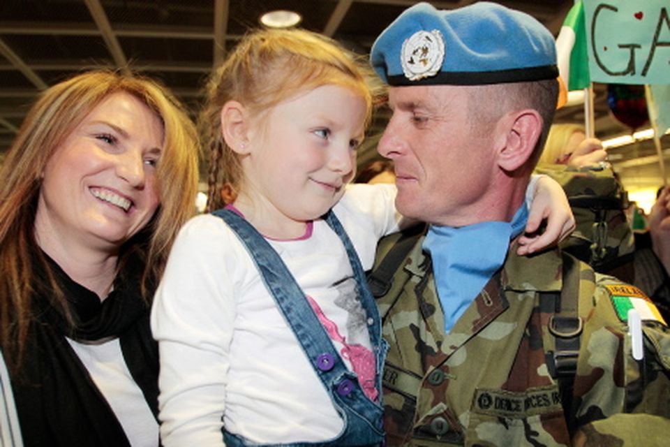 Joy unrestrained as troops arrive home from six-month mission | Irish ...