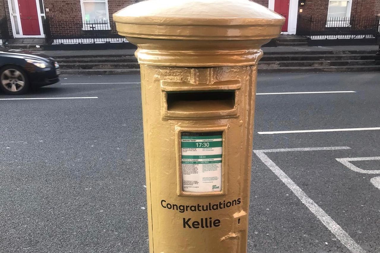 An Post goes gold for Kellie Harrington as local letter box is painted ...