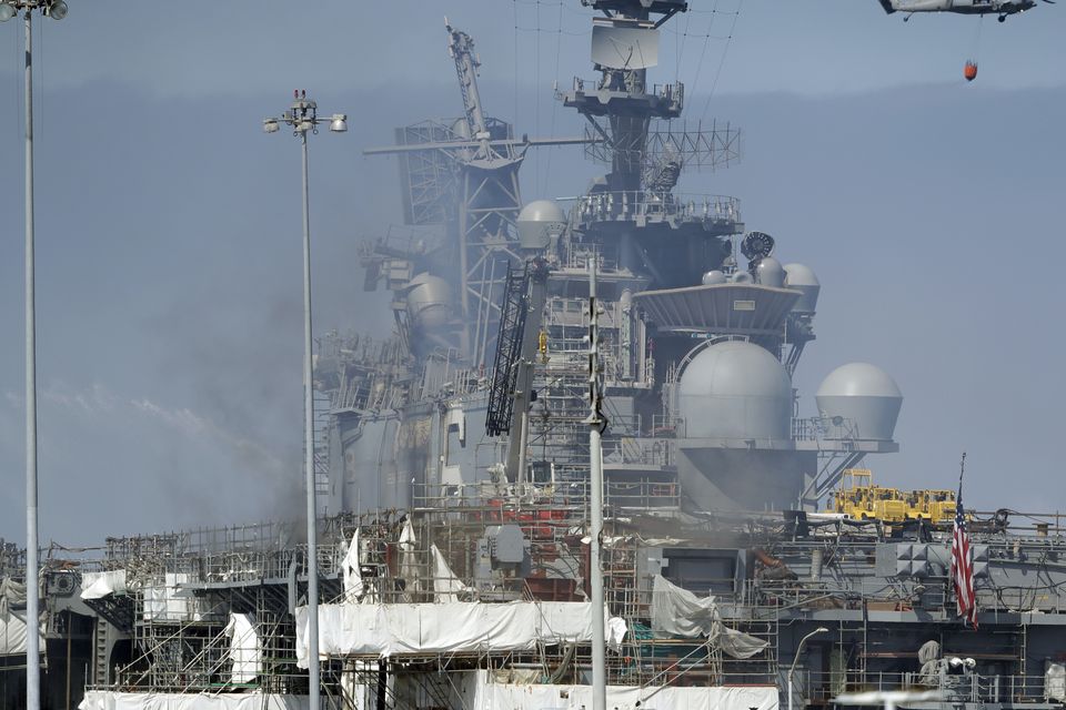 US naval base fire extinguished but cause still unknown | Irish Independent