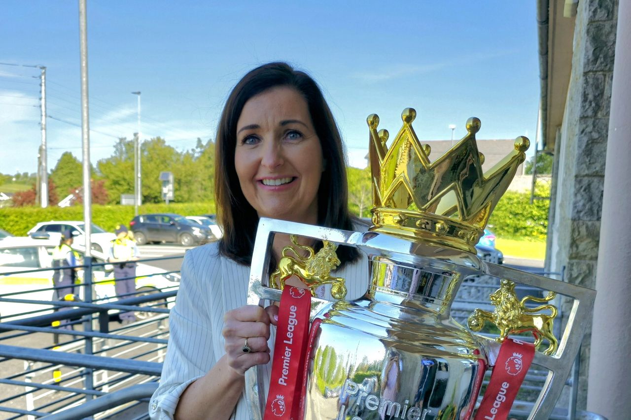 Red-letter day as iconic Premier League trophy pays memorable visit to ...