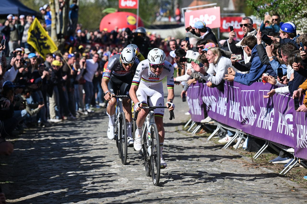 Tadej Pogacar wins Tour of Flanders as crash hampers Mathieu Van der ...