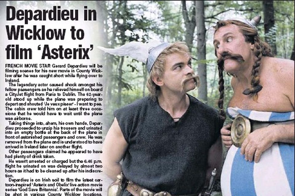 Depardieu in Wicklow to film 'Asterix' | Irish Independent