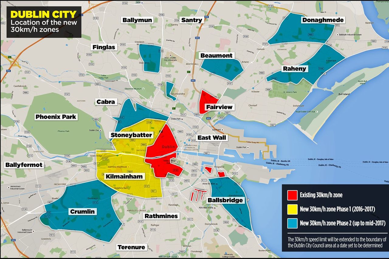 Controversy erupts over plans for blanket 30km Dublin city speed limit ...